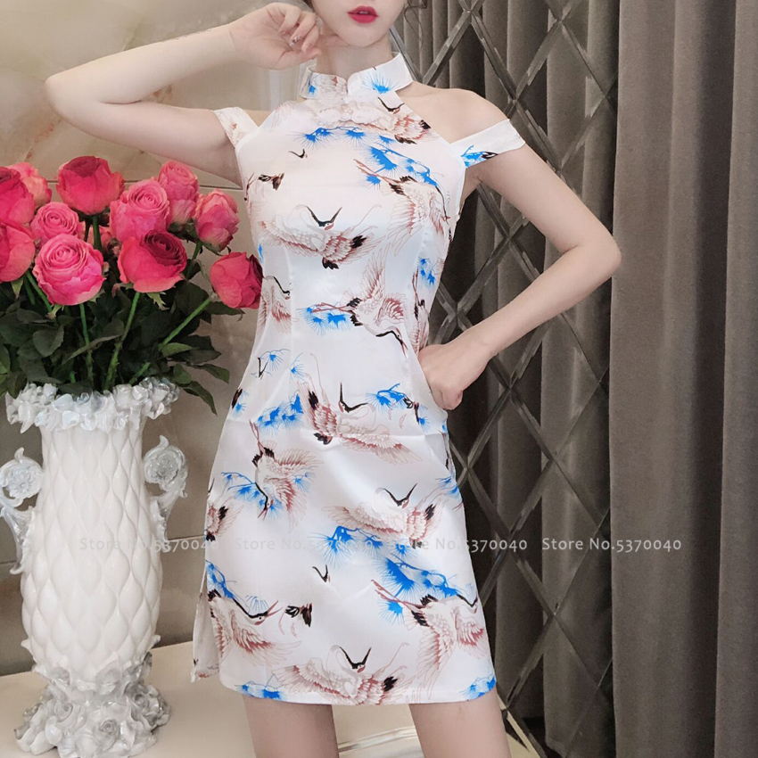 Women Tight Chinese Style Cheongsam Qipao Formal Dress Lady Nightclub