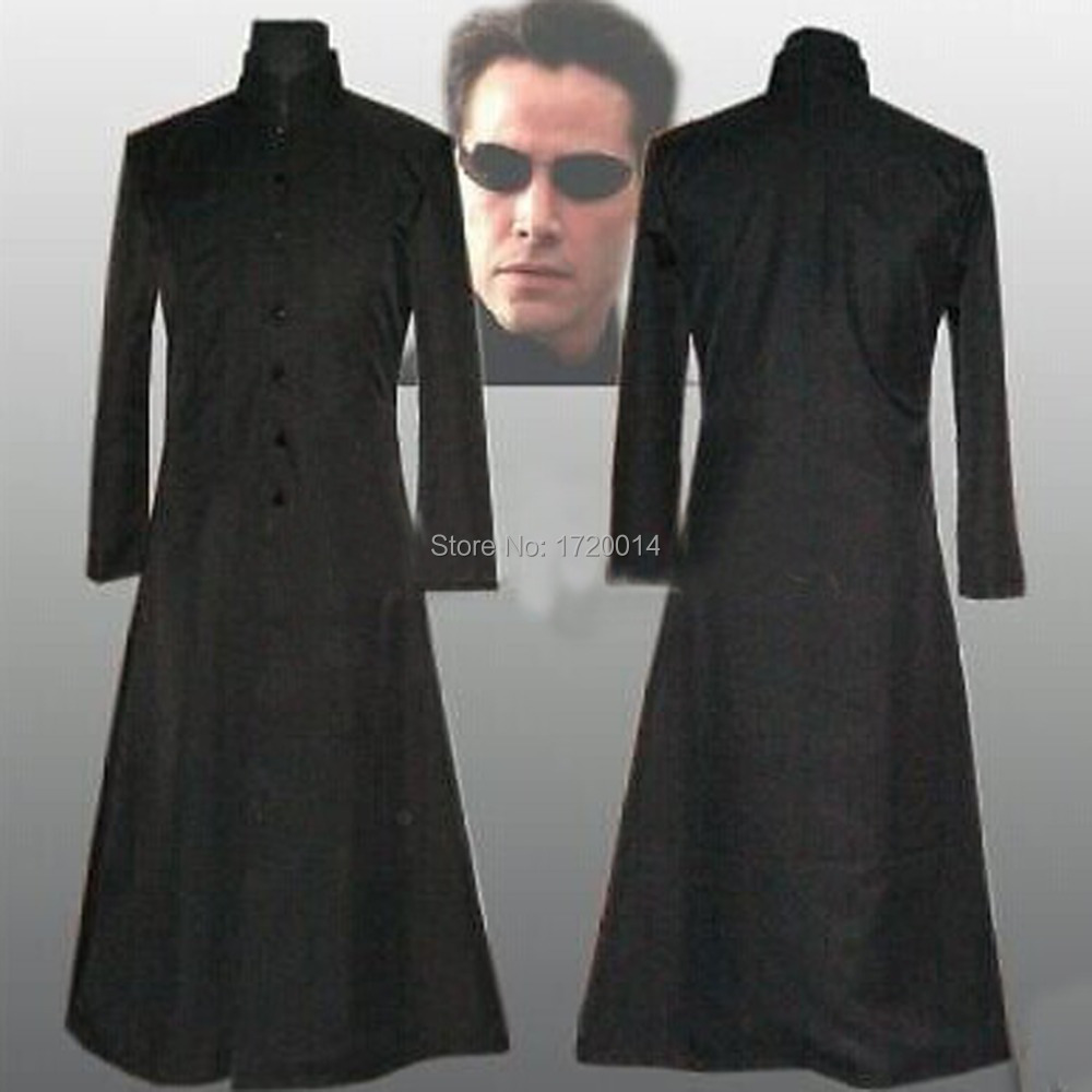 The Matrix Keanu Reeves Neo Uniform Clothes Windbreaker Coat Handsome Men Cosplay Costume Custom