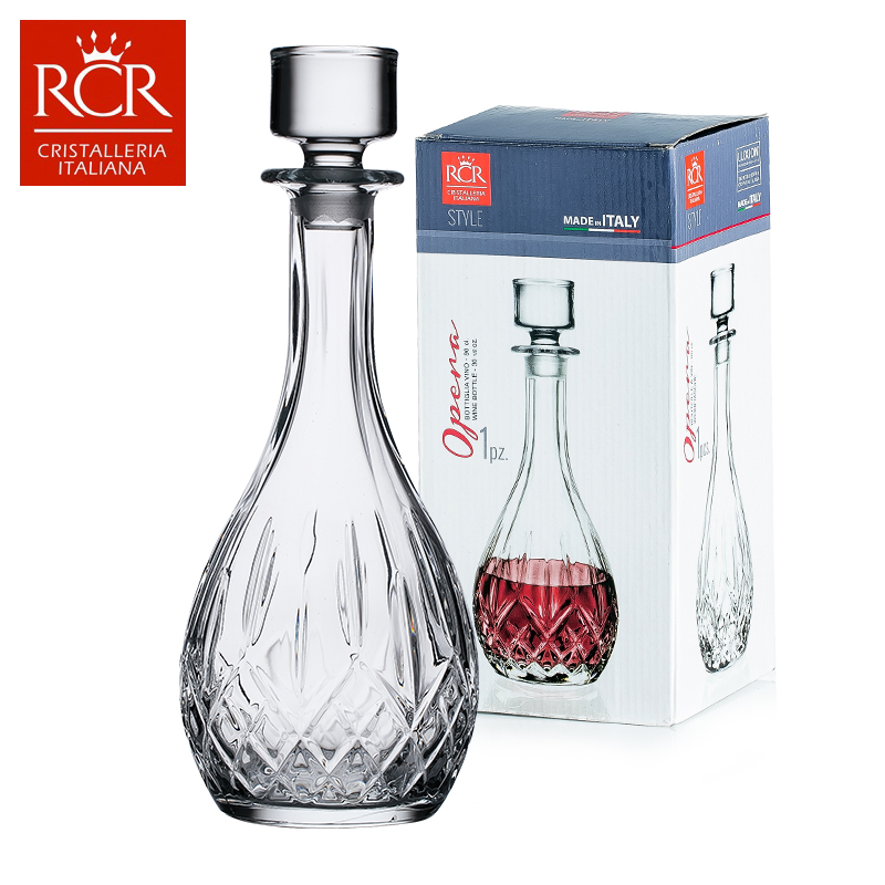 Italy Imported Rcr Lead Free Crystal Glass Decanter Wine Wine Bottle Bottle 900ml In Dinnerware