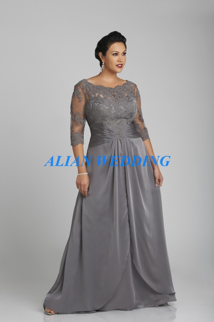 Buy Plus Size Mother Of Bride Dress Three Quarter