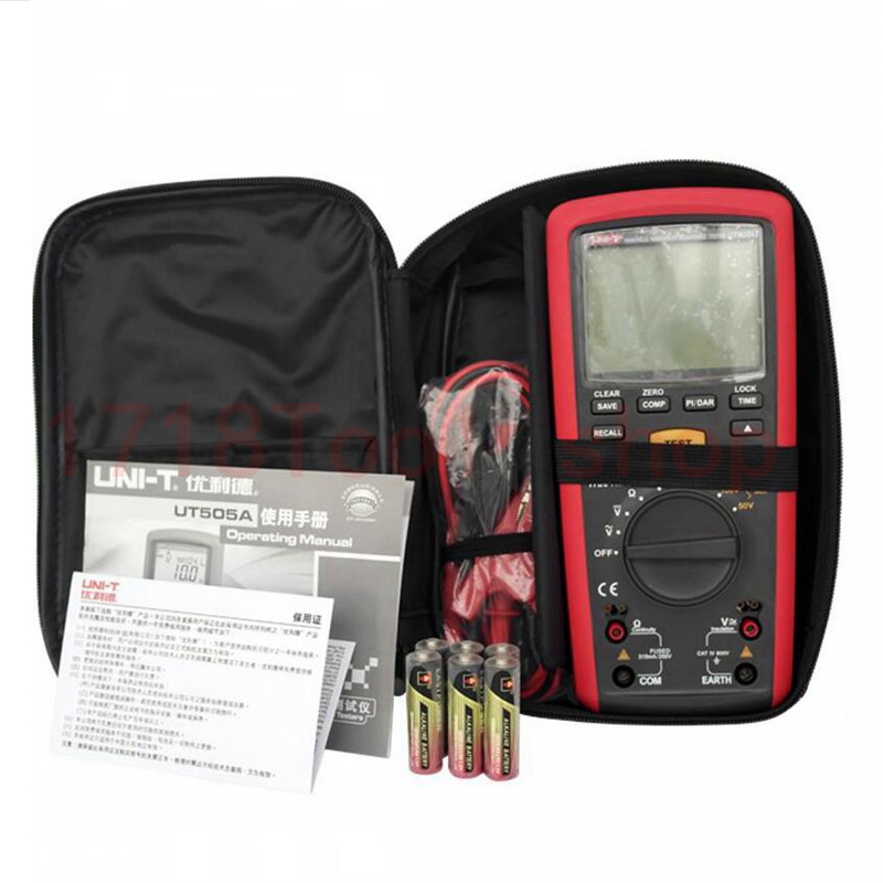 Купить UNI-t ut505a 1000В цифровой портативный true rms megger изоляции ...