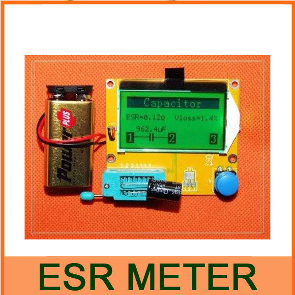 Купить ESR-t4 mega328 цифровой транзистор тестер диод триод емкость esr ...
