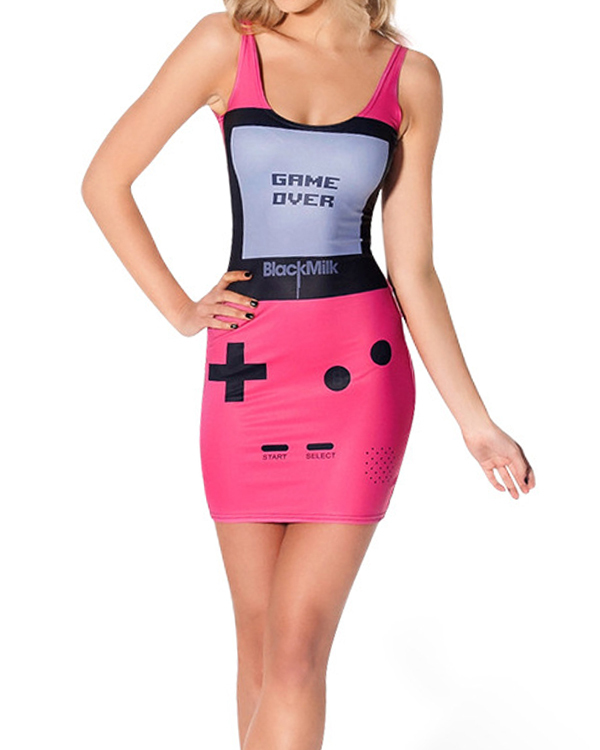 New Sexy Gamer Spring And Summer Casual Outfit Kk683 Fitted Sleeveless Shirt Comfortable Dress