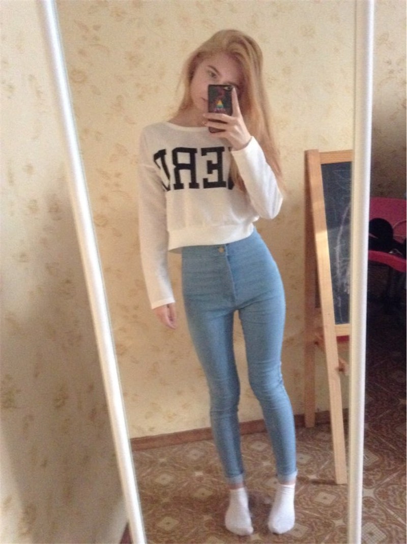 2014 New Fashion Women Sexy Slim Hip Pencil Pants High Waist Tootsies Stretch Jeans Skinny Pants