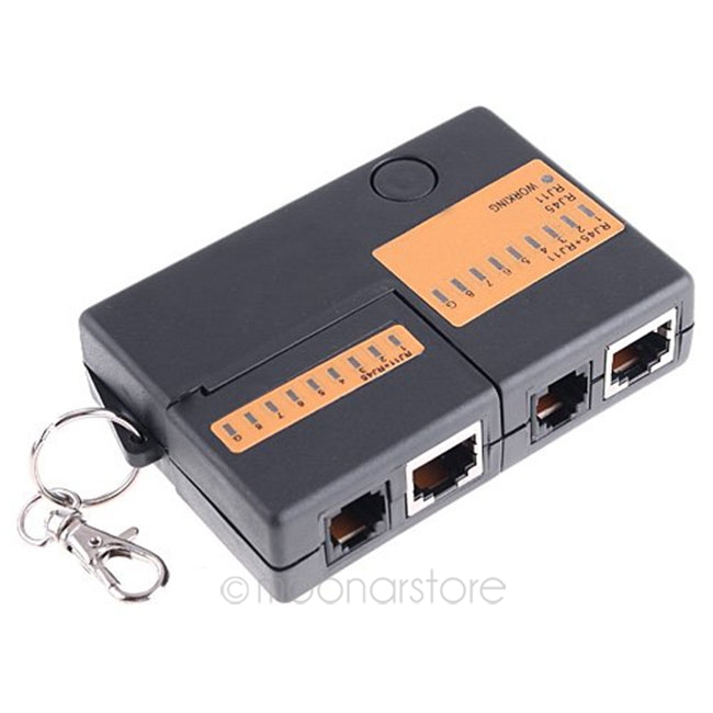 Купить Мини-rj45 rj11 cat5 сети lan кабель тестер с брелок 9 ...