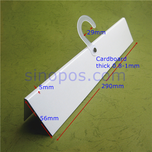 Rug Header Hanger Common Blank, fabric swatch card plastic super j hook, leather sample swatch ...