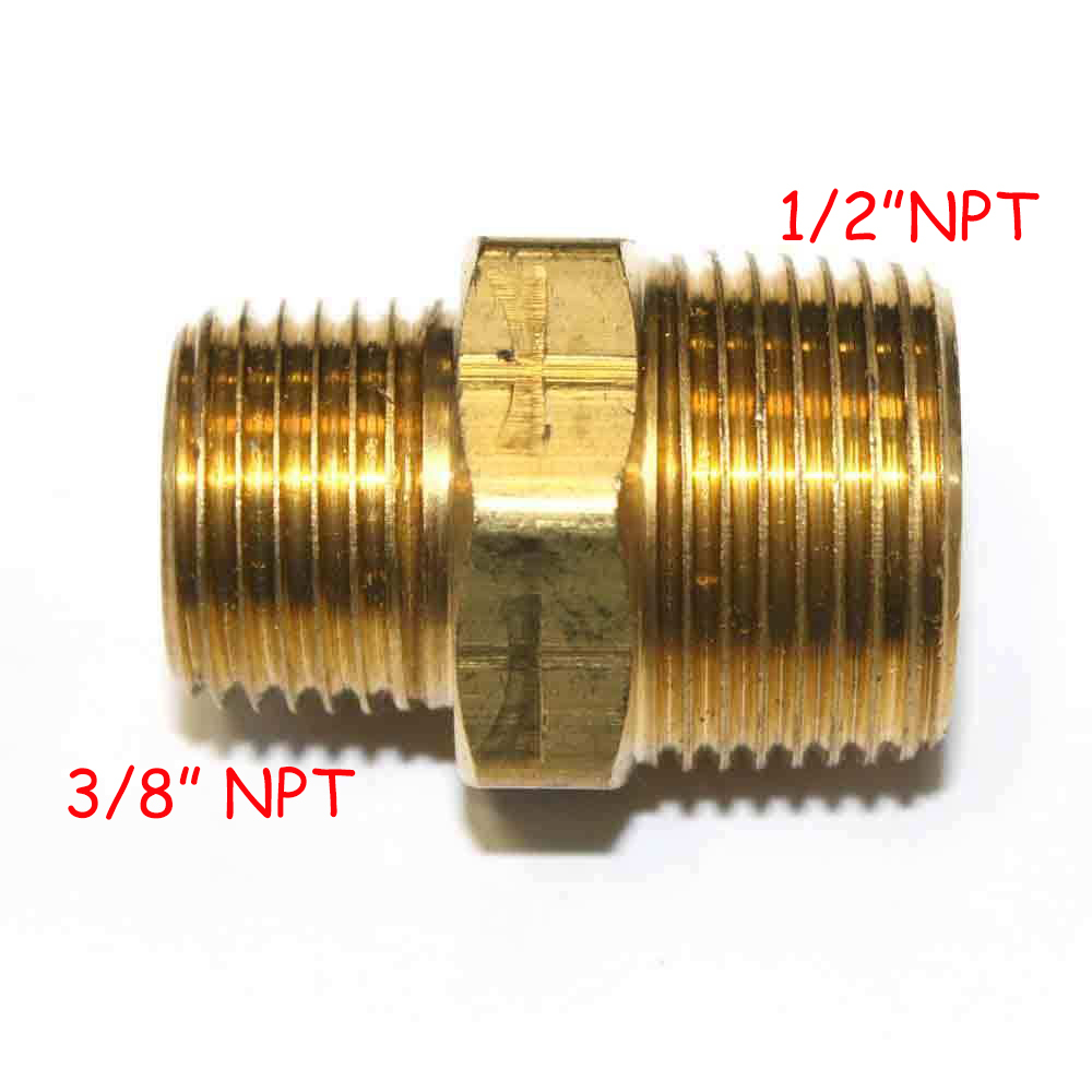 Factory Direct 1 2 X 3 8 NPT Male Brass Pipe Hex Nipple Reducer Factory Direct 1 2 X 3 8 NPT Male Brass Pipe Hex Nipple Reducer